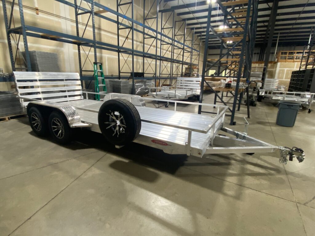 Solid Floor - Low Profile 16' Trailer with Spare Tire Bracket (Aluminum ...